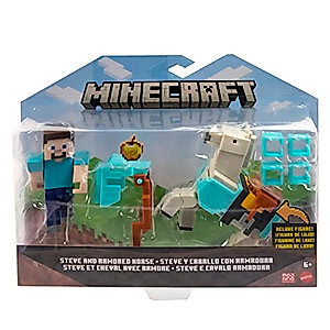 Mattel Minecraft Action Figure 2-Pack with Skeleton & Trap Horse Collectible Figures & Accessories, 3.25-in Scale Toy Set