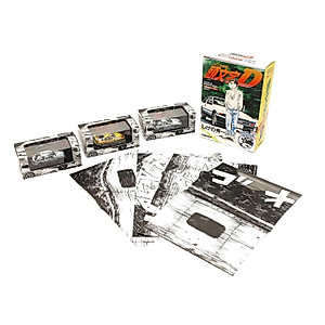 Kyosho 1/64 Initial D Cartoon Style Painting Edition, Set of 3, Complete Product