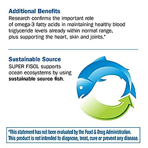 Nature's Way Super Fisol Fish Oil, Supports Heart and Joint Health*, 180 Softgels