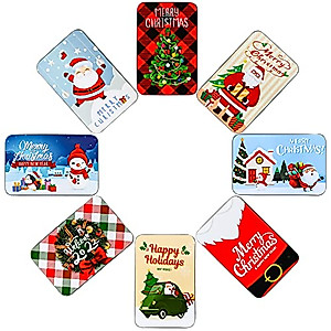 MGparty 8 PCS Christmas Gift Card Tin Holder Boxes Unique Colorful Gift Card Boxes with Lids Gift Card Holders Unique for Christmas Holiday Gift Box Set, Xmas Party Favors