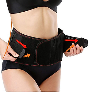 LSRRYD Double Adjustment Lumbar Support Belt Self-Heating Steel Plate for Pain Relief and Injury Prevention Sciatica (Size : Large)