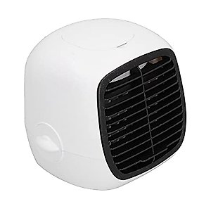 Portable Air Conditioner, 2 in 1 USB Charging Desktop Air Cooler for Dormitory, Home, Office, Room, Camping Car, White