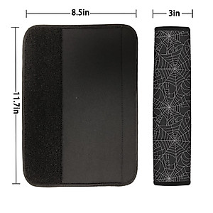 Forchrinse Spider Web Car Seat Belt Cover Pads,Soft Seatbelt Shoulder Pads 2 Pack, Safety Belt Strap Pad Protector for Adults and Children