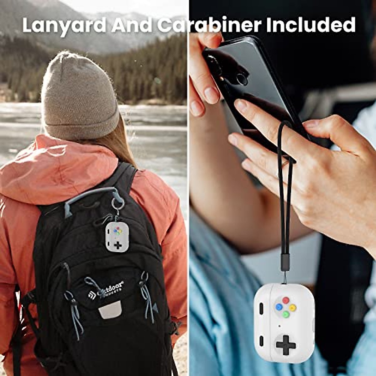 Delidigi Compatible for AirPods Pro 2 Case (USB-C/Lightning) Cover Retro Handheld Game Console Design Silicone Protective Case with Lanyard Keychain Compatible with AirPods Pro 2nd Generation