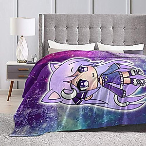 Kefeng Ga-cha Li-fe Cartoon All Season Blanket Ultra Soft Throw Blanket Flannel Fleece, Warm Fuzzy Blanket Plush Sheet for Kid Bed Couch Chair Living Room 50"X40"