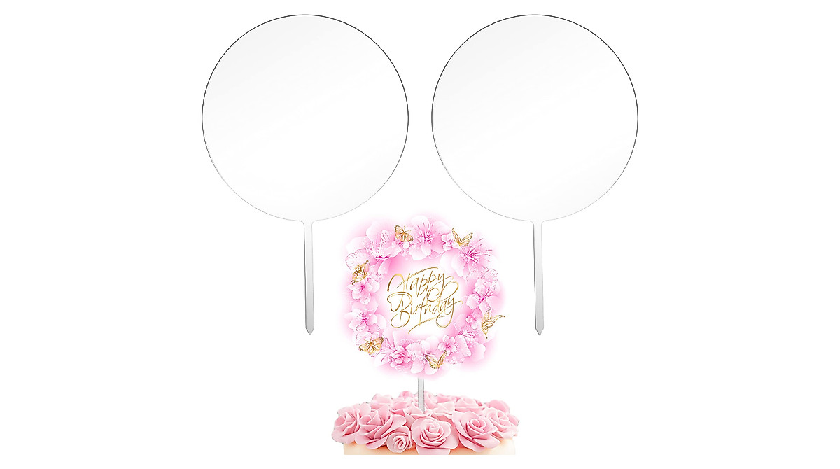 Custom Acrylic Cake Toppers for All Occasions - 2 Pack