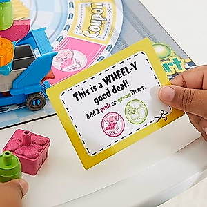 Grocery Go Karts Board Game for Preschoolers and Kids Ages 4 and Up, Building Game with Mini Groceries, Preschool Games for 2-4 Players