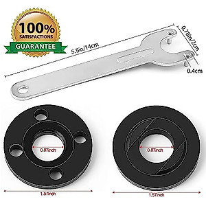 TOOLFLIFE 5pcs Grinder Flange Angle Wrench Spanner Metal Lock Nut for Dewalt Milwaukee 193465-4 Bosch Black Decker Ryobi Makita 5" 5/8-11Replacement Part
