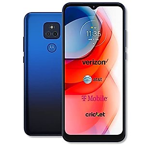 Moto G Play 2021 (32GB, 3GB) 6.5" HD, Octa-core Snapdragon 460, All Day Battery, 4G LTE GSM Fully Unlocked (Verizon, T-Mobile, AT&T) XT2093-4 (w/Fast Car Charger, Misty Blue) (Renewed)