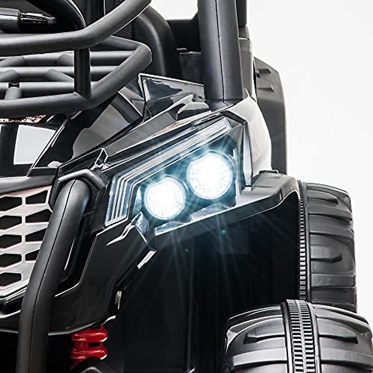 Aosom 12V Dual Motor Kids Electric Ride-on UTV Toy, Batter Powered Truck with Forward and Reverse Function, Headlights, MP3/USB Music Connection, Suspension, & Remote Control, Camo