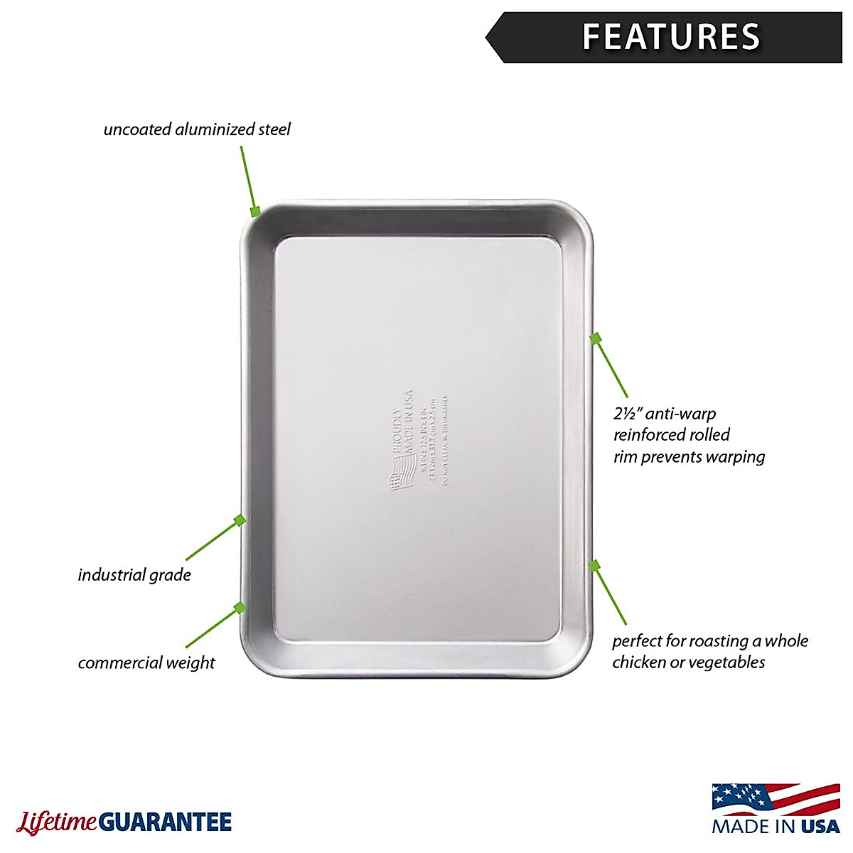 Rada Cutlery Quarter Sheet Pan 9.1 X 12.5", 2 Pack