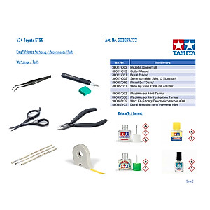 TAMIYA 300024323 Toyota GT86 Kit-Highly Detailed Model 1:24 Scale Movable Wheels and Steering 116 Pieces