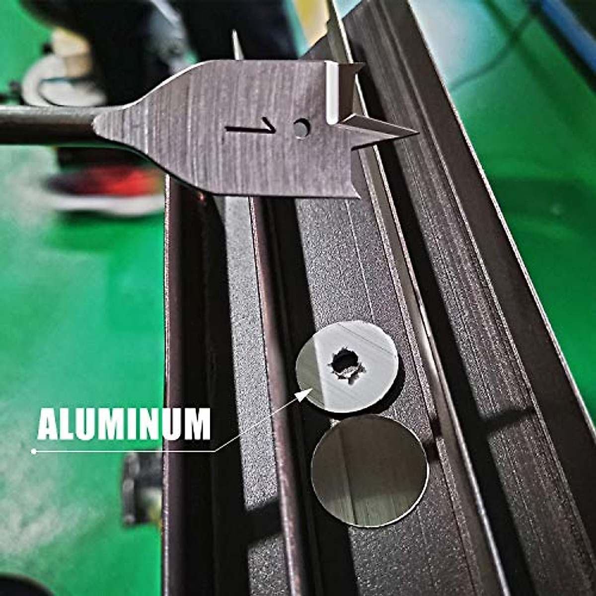 Luckyway 13-Piece 1/4 Inch to 1-1/2 Inch Spade Drill Bits Set for Wood, Plastic, Aluminum Hole Cutting