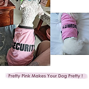 Harikaji Pet Clothes, Cool Security Vest Pet Puppy T-Shirt Cotton Clothing Apparel Cat Spring Summer Breathable Sleeveless Harness Costume Clothes for Small Dogs (L, Pink)