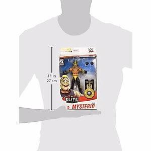 WWE MATTEL ​Top Picks Elite Rey Mysterio 6-inch Action Figure with Deluxe Articulation for Pose and Play, Life-like Detail, Authentic Ring Gear & Accessory,Multi,GVC01