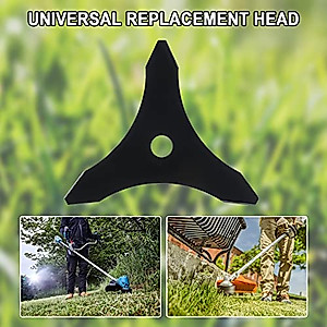 Patioer Chainsaw Tooth 9" Brush Blade and 3 Teeth 10" Steel Grass Brush Cutter Blade with Saw Chain Cutter Weeder Adapter Accessories