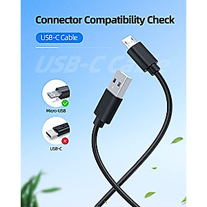 5V 2A Micro USB AC Charger Adapter Fit for Anker PowerCore 10000 20100 13000 26800 5000,PowerCore+ Mini 3350 10000 Redux Fusion 5000 Astro E1 5200mAh 15000 Redux II with 5Ft Power Supply Cord (Black)