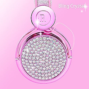 KORABA Kids Wireless Headphones for Girls Children Teens, LED Light Up Bluetooth Unicorn Headphones with Microphone for School/Xmas/Online Study/Unicorn Gifts (Pink Wireless)