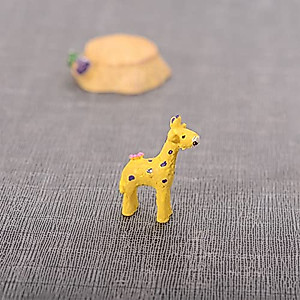 Resin Mini Animal Figurines Ornaments Looking Up at The Stars Mini Size Micro Landscape Props Resin DIY Crafts Fairy Tale Garden Home Bonsai Decoration Accessories (T)