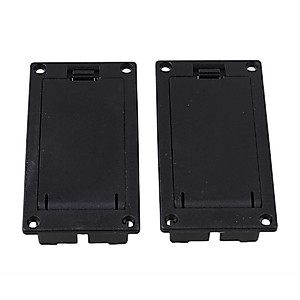 BQLZR 1.50x0.87x2.83inch(WxHxL) 9v power Case Box Compartment Cover For Guitar Bass Pack of 2