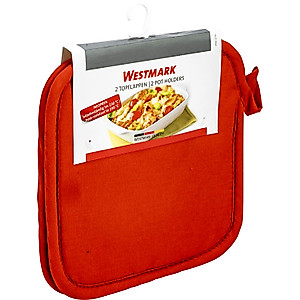 Westmark 2 Pot Holders, Professional, Red/Black