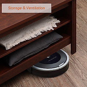 WAMPAT Farmhouse TV Stand for 75 inch TV, Wood Entertainment Center for 80 inch TV Console Table with 6 Storage Cubby for Living Room & Bedroom, 70 inch, Brown