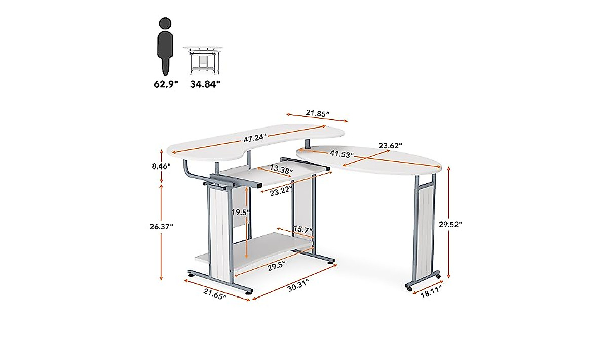 LITTLE TREE L-Shaped Desk - Modern Home Office Solution
