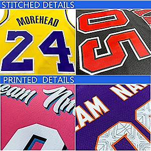 Custom Basketball Jersey Stitched or Printed Personalized Team Uniform Tank Top for Men/Kids Purple