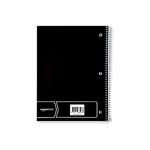 Amazon Basics College Ruled Wirebound Spiral Notebook, 70-Sheet - 5-Pack, Assorted Solid Colors