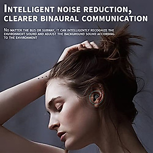 Bluetooth 5.0 Wireless Earbuds with 300mAh Charging Case Light-Weigh Mini Headphones in Ear Built in Mic Headset Deep Bass, IPX5 Waterproof for Sport Working