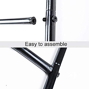 Adorox 7.5 Ft Metal Arch (Two Way Assemble) for Wedding Garden Bridal Party Decoration Arbor (Black)