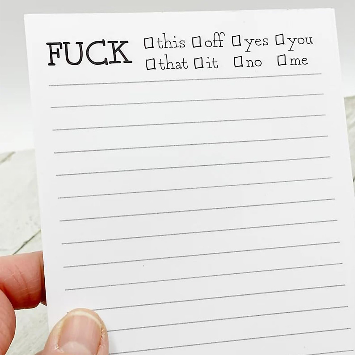 WAKIWI Fresh Outta Fucks Pad and Pen, Snarky Novelty Office Supplies,Funny Desk Accessory Gel Pen With Notepad,Humor Gifts for Friends Colleagues Boss (Notepad)