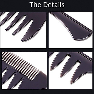 Styling Hair Comb Set Salon Barber Hairstylist Comb 5 Pack Professional Hair Brush Retro Hairdressing Hair Care Style Accessory Double-sided for Men Boy Gentleman