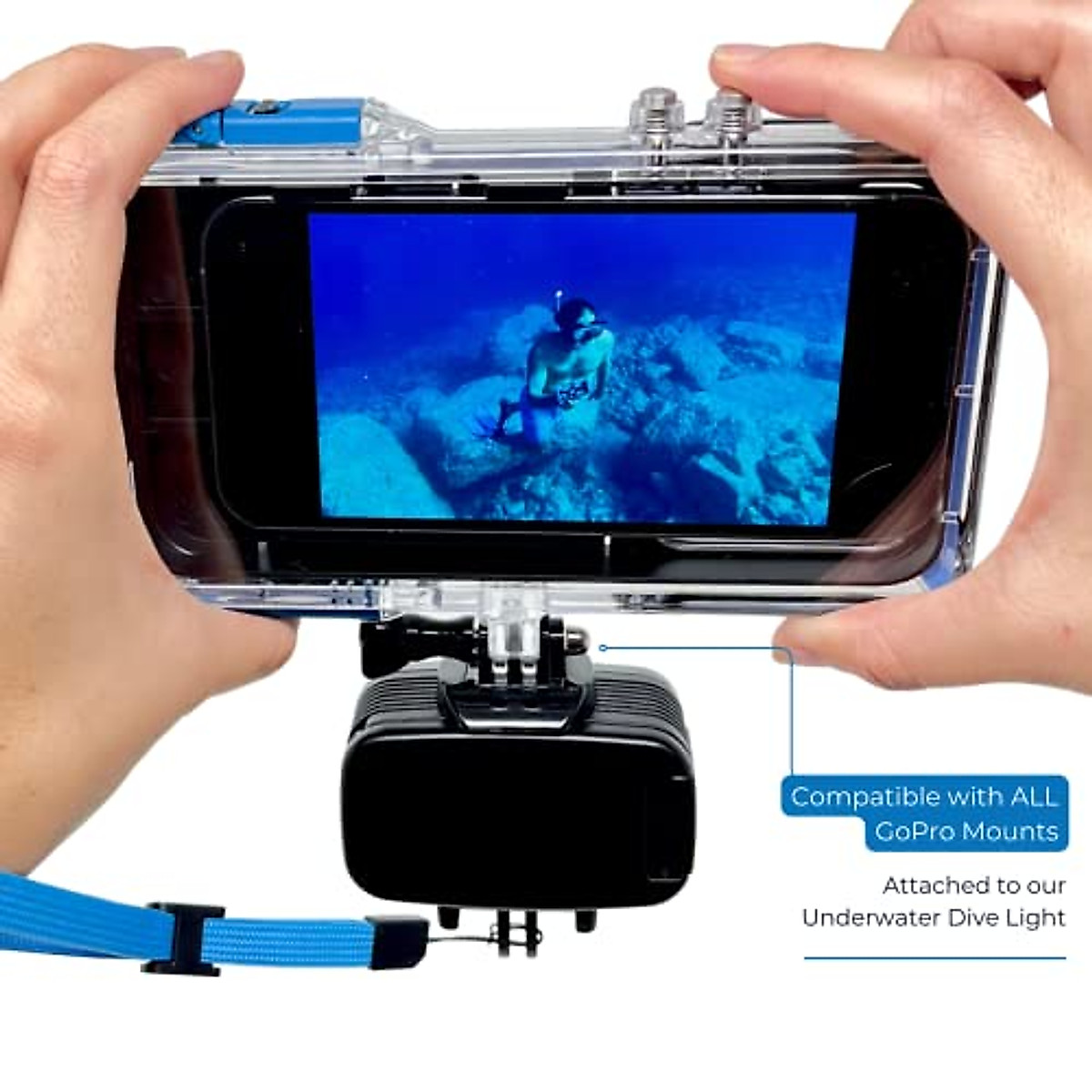 ProShot Dive - Underwater iPhone Housing Rated to 130ft/40m. Universal Waterproof iPhone Case, Compatible with All iPhones. Fits iPhone 6s - iPhone 14 Pro Max. Scuba Diving and Snorkeling iPhone Case.