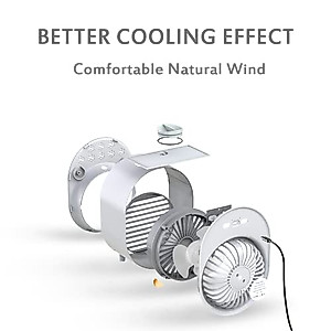 FAZHENWJ Portable Air Cooler Fan, Personal Air Cooler, 3000mAH Battery Powered Mini Air Cooler/Humidifier, Mini Humidifier Misting Fan, 3 Wind Speeds, USB Charging (White)