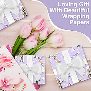 Generic Gift Wrapping Paper, Wrapping Sheets, 5 Sheets, 20X30 inches, Folded flat sheets, Purple, Silver, Birthdays, Events,