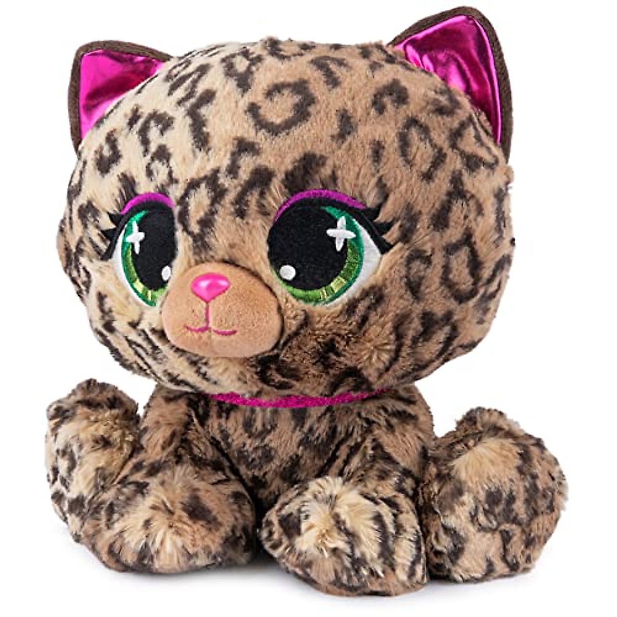 GUND P.Lushes Designer Fashion Pets Sadie Spotson Leopard Cat Plush, Premium Stuffed Animal, Black and Pink, 9”