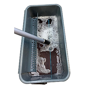 Zion Jan-San USA, 30L Window Flat Mop Bucket, Commercial, Microfiber Bucket Gray