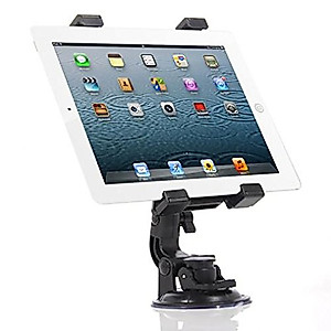 Car Mount Tablet Holder Windshield Swivel Cradle Window Dock Stand Strong Suction Multi-Angle Rotation for Microsoft Surface Go (10") - Microsoft Surface Pro