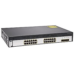 Cisco WS-C3750G-24TS-E1U Catalyst 24 Ethernet 10/100/1000 Ports, 4 SFP-Based Gigabit Ethernet Ports, IP Base Image, 1 Power Supply (Renewed)