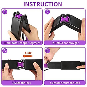 UPSKY 32'' Pooper Scooper for Large Small Dogs, Long Handle Dog Poop Scooper with Waste Bags, Durable Portable Dog Poop Pick Up Tool, Folding Poop Scoop for Yard, Grass, Dirt, Gravel