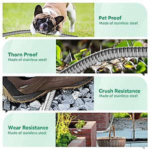 Garden Hose 50 ft - Metal Garden Hose Stainless Steel Water Hose Flexible Garden Hose 50 ft Collapsible and No Kink Water Pipe