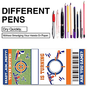 VAHATAN Dart War Birthday Party Invitations 20 Pack Dart War Ticket Invitations with Envelopes Invites Cards for Birthday Party