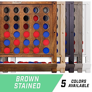 GoSports Wall Mounted Giant 4 in a Row - Jumbo Four in a Row with Coins - Choose Your Style