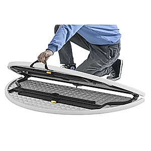 Living and More 4ft bi Round Folding Table, White