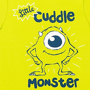 Disney Pixar Monsters Inc. Mike Newborn Baby Boys 3 Piece Outfit Set: Bodysuit Pants Hat Blue/Green 0-3 Months