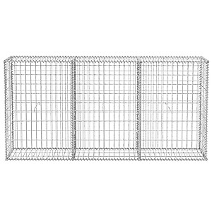 GOLINPEILO Fence Panel Outdoor Privacy Fence Screen Gabion Basket for Retaining Wall Block Gabion Cages Outdoor Decorative Fences Fencing for Yard, Silver Galvanized Steel 78.7"x11.8"x39.4" -A