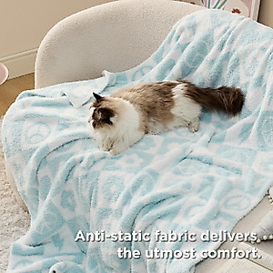 Bedsure Back to School Decorations Throw Blanket - Soft Dorm Room Essentials Gifts for Students Girls and Boys, Fluffy Fuzzy Plush Lightweight Print Pattern Blanket for Couch Sofa Bed (50" x 60")