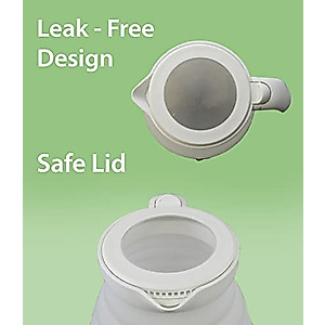 Roadfare Ultrathin Collapsible Kettle - Food Grade Silicone Travel Kettle - Foldable Mini Electric Tea Kettle