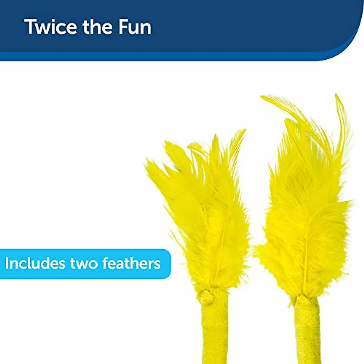 Peek-A-Bird Cat Toy Replacement Feathers – 2 Pack Refill Parts – Interactive Teaser Toy for Indoor Cats All Breed Sizes